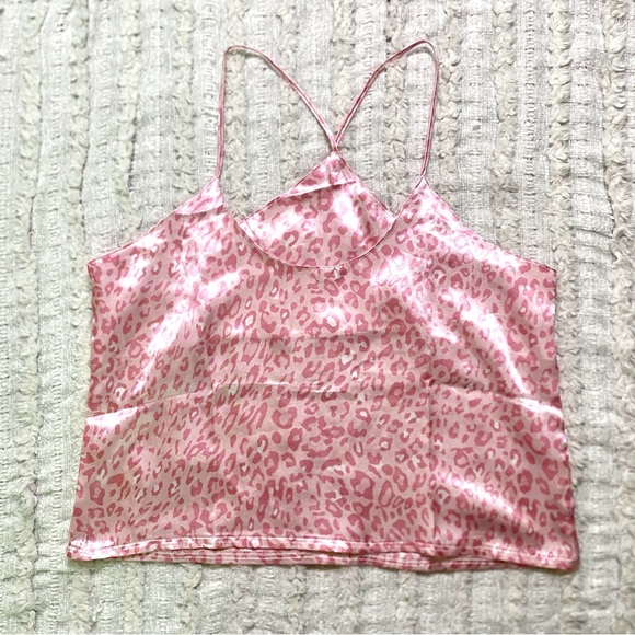 Unsure | Tops | Y2k Leopard Print Satin Tank | Poshmark